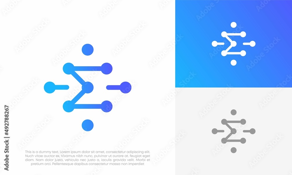 letter E tech logo initial abstract vector icon design illustration ...