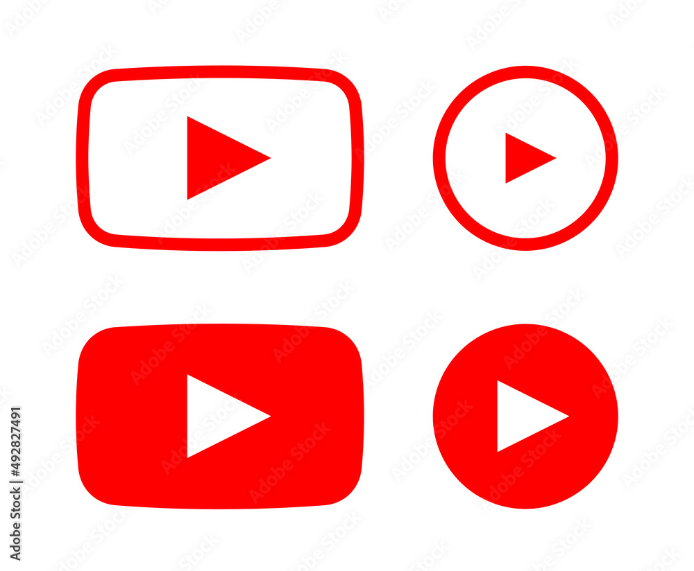 youtube icon, logo, symbol, vector editorial app icons Stock Vector ...