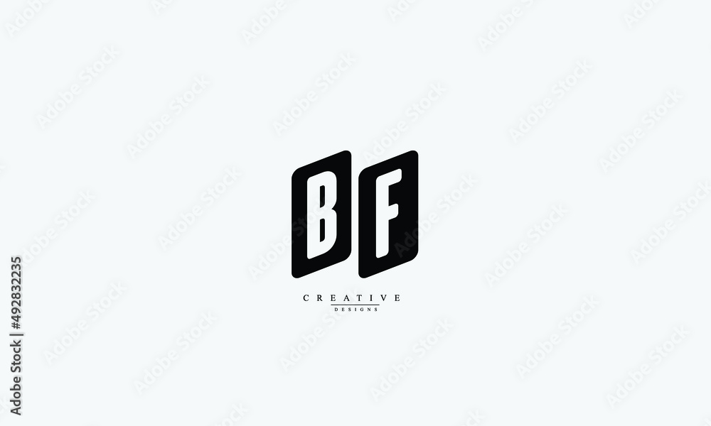 Alphabet letters Initials Monogram logo BF FB B F Stock Vector | Adobe ...