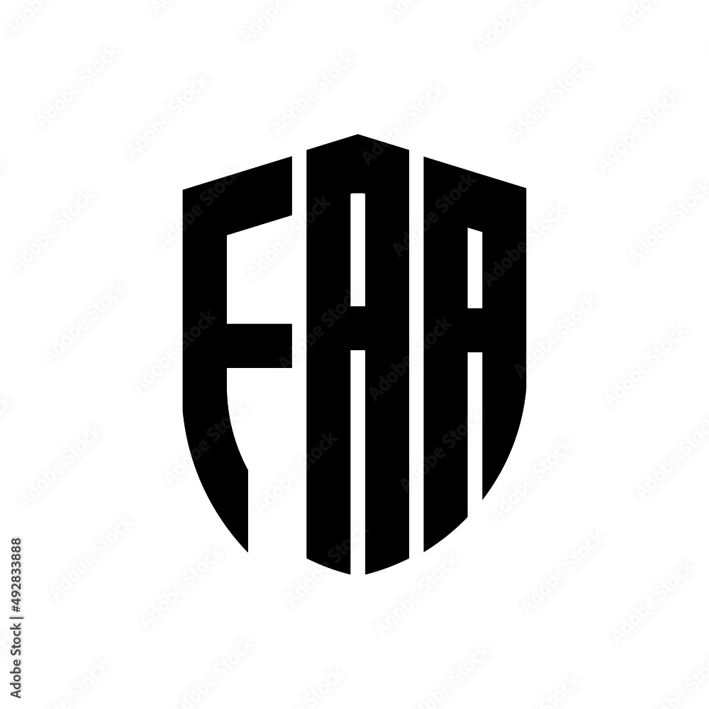 FAA letter logo design. FAA modern letter logo with black background ...
