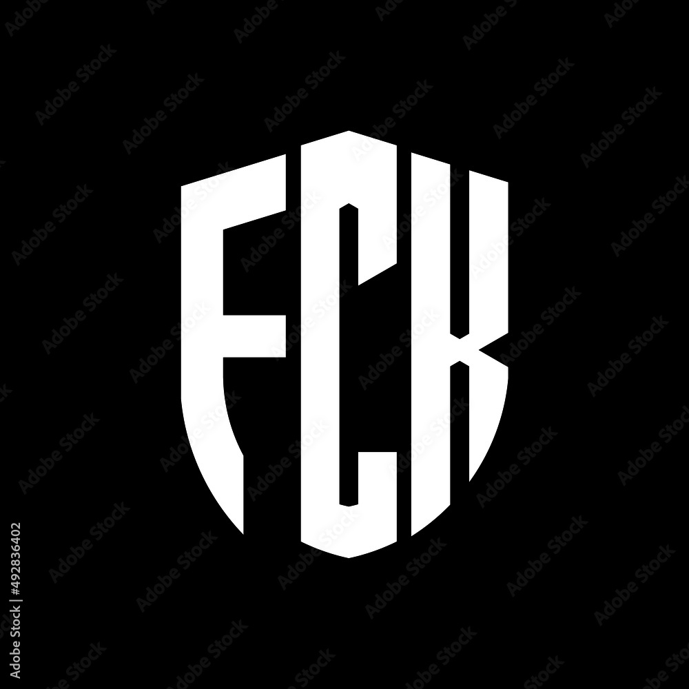 FCK letter logo design. FCK modern letter logo with black background ...