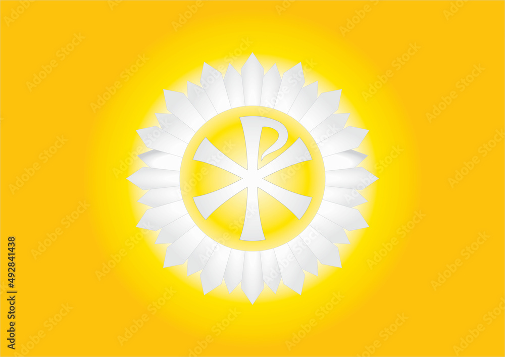 Christ monogram or christogram, the symbol of Jesus' victory. Symbol of ...