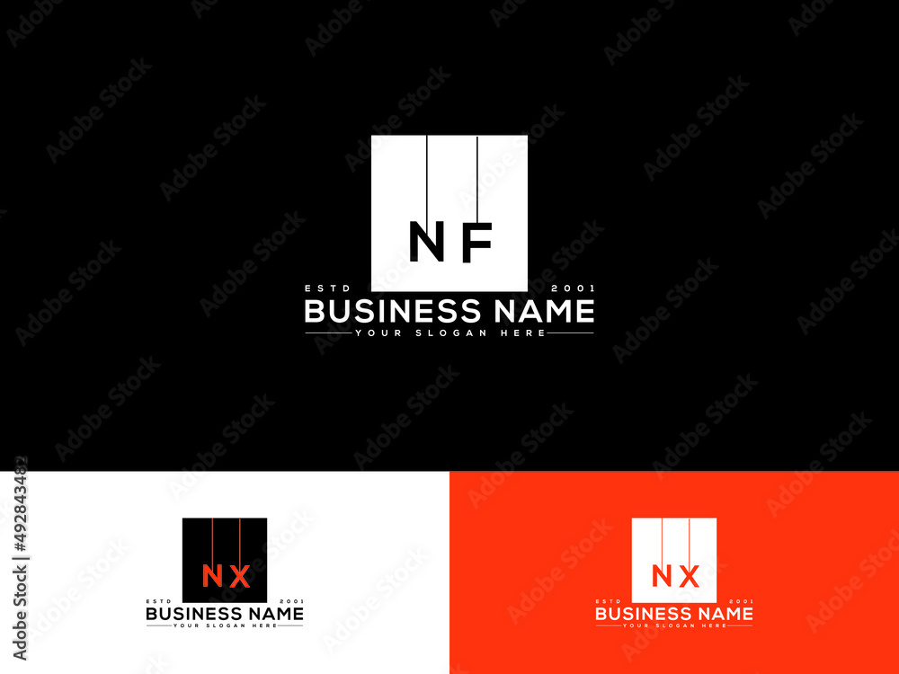 Letter NF Logo Icon, Creative Nf fn Logo Letter Vector Image And ...