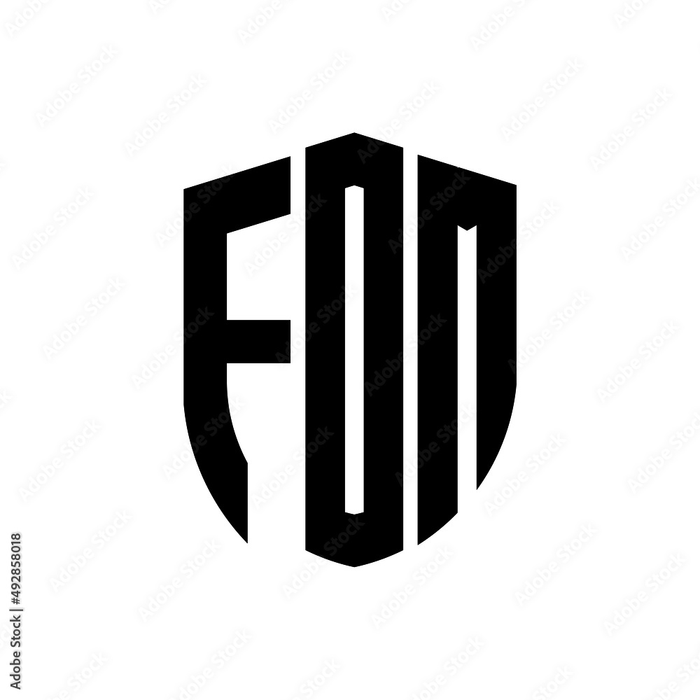 FDM letter logo design. FDM modern letter logo with black background. FDM creative letter logo ...
