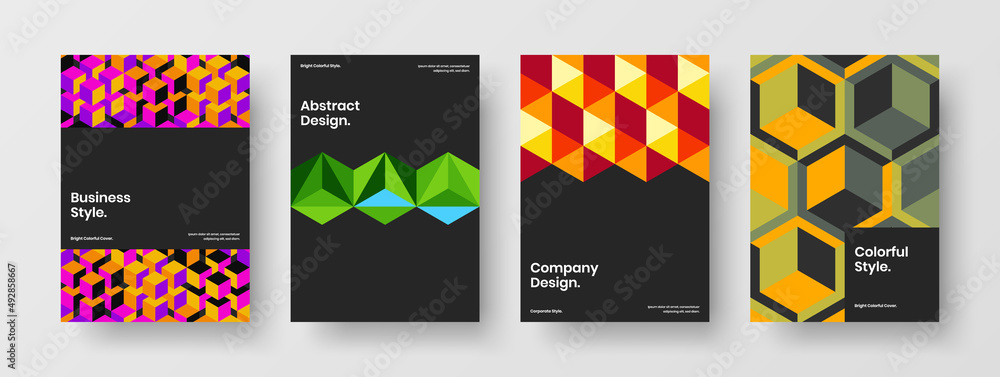 Multicolored front page design vector concept composition. Abstract ...