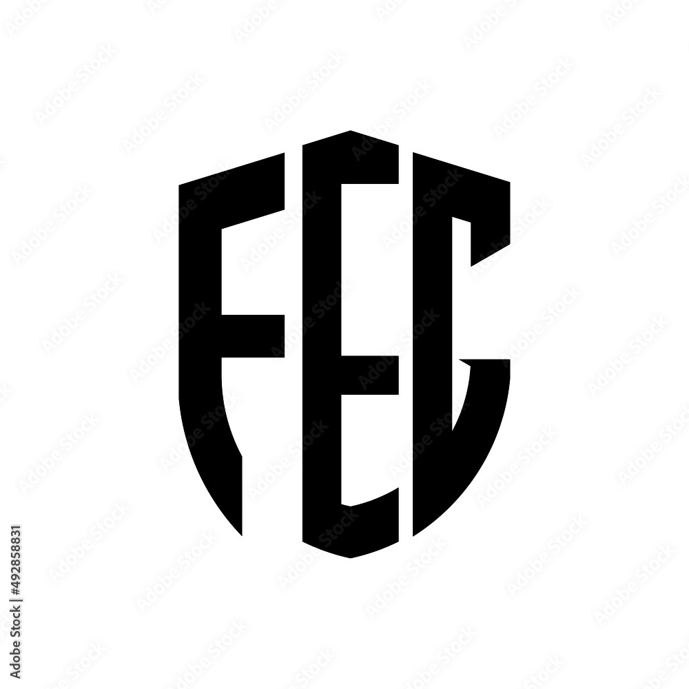 FEG letter logo design. FEG modern letter logo with black background ...