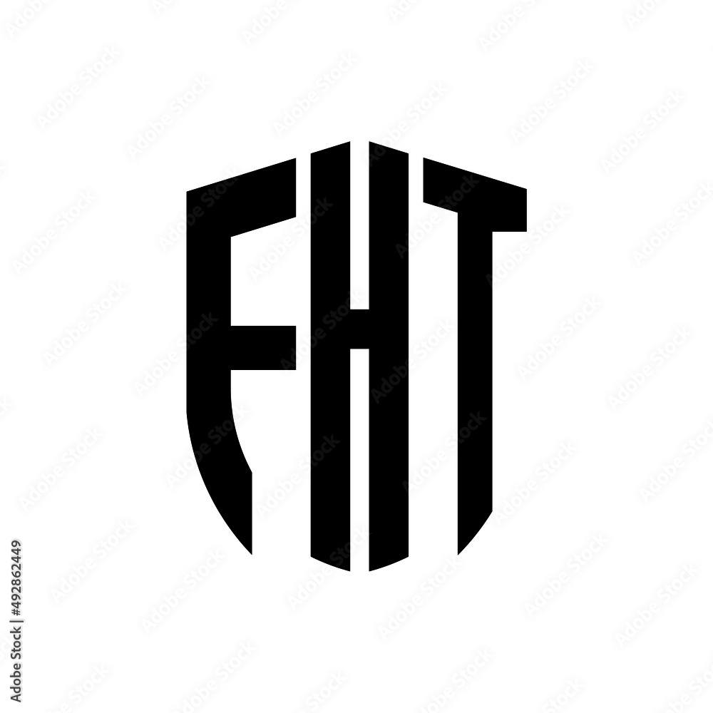FHT letter logo design. FHT modern letter logo with black background ...