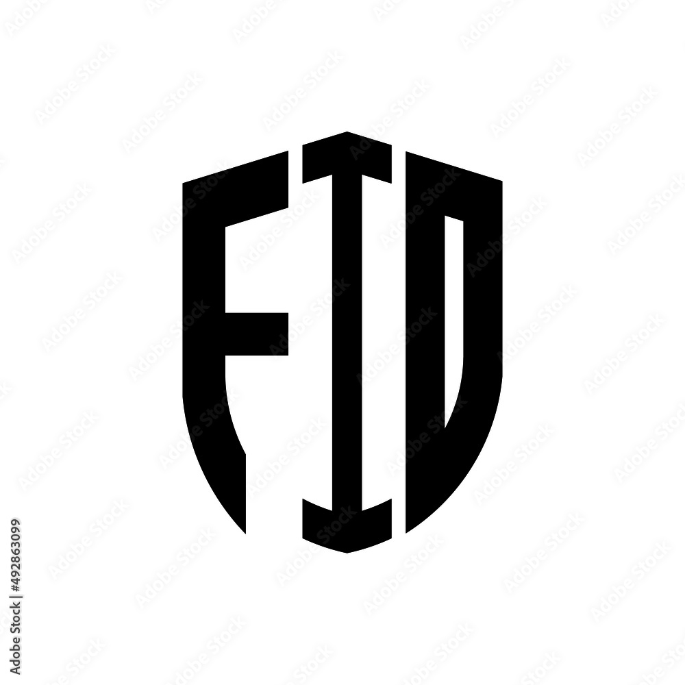 FIO letter logo design. FIO modern letter logo with black background ...