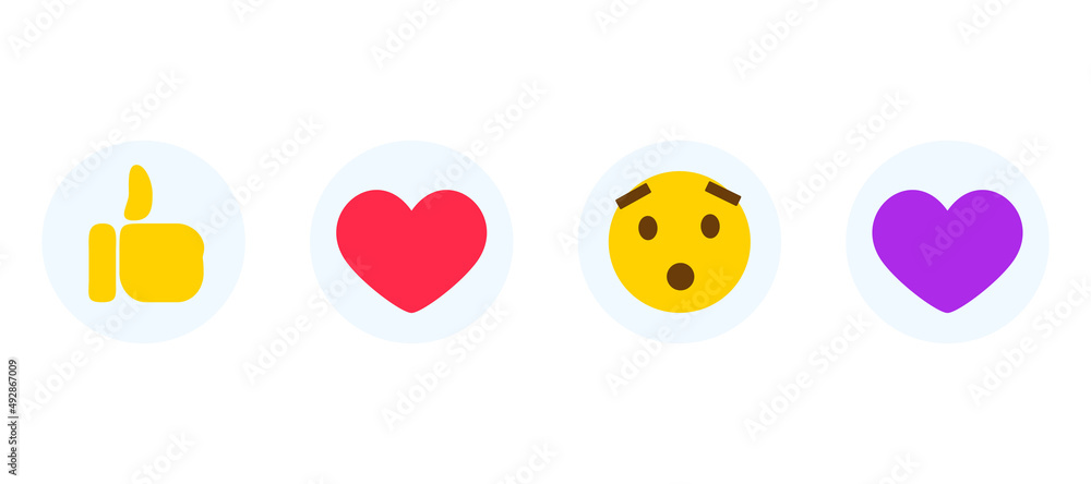 Like, thumb up and frawn face icons. Emoticons for social media ...