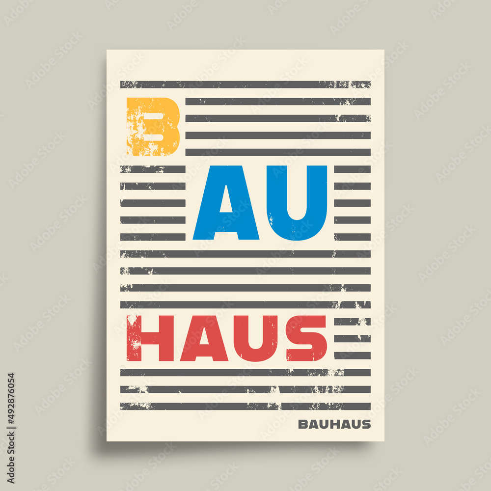 Bauhaus minimal design for flyer, poster, brochure cover, background ...