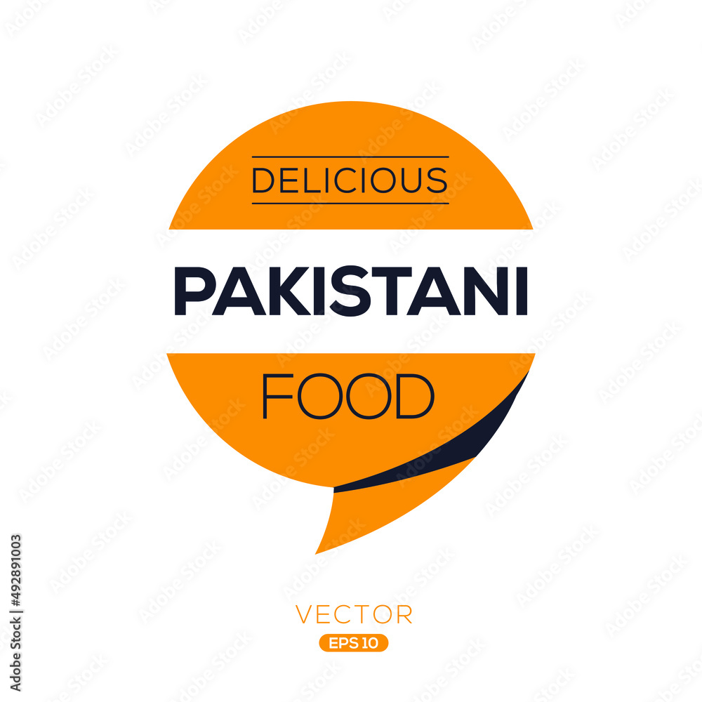 Creative (Pakistani food) logo, sticker, badge, label, vector ...