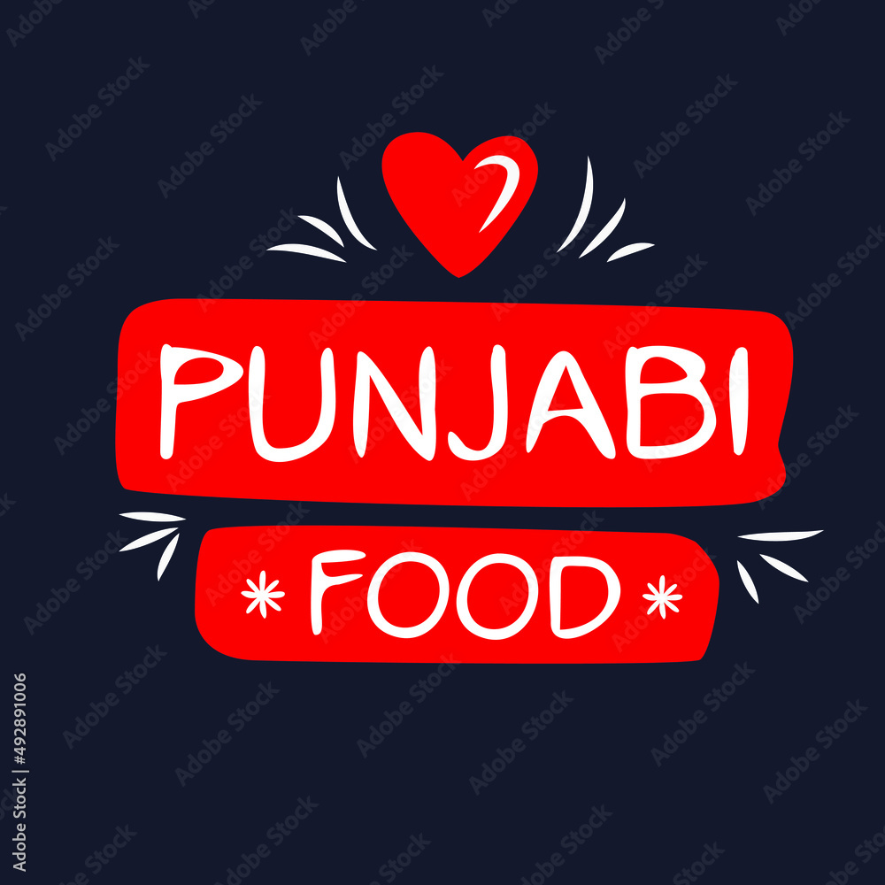 Creative (Punjabi food) logo, sticker, badge, label, vector ...