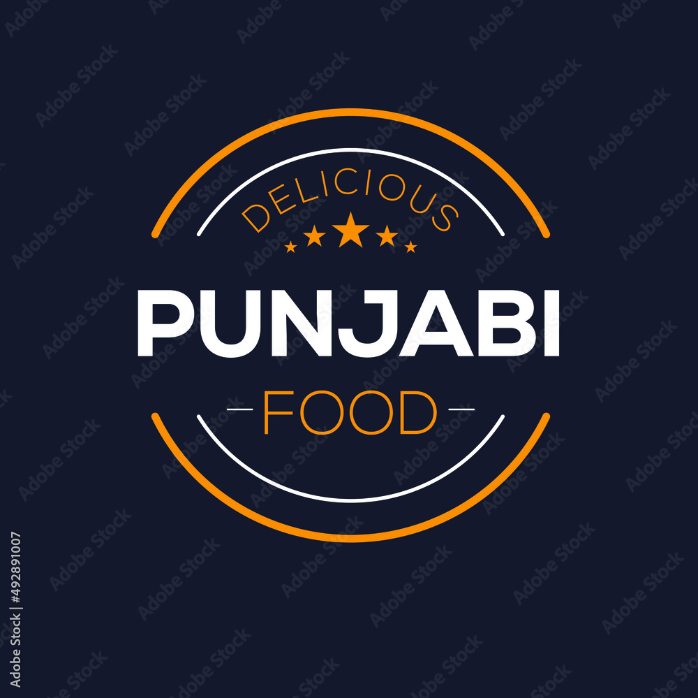 Creative (Punjabi food) logo, sticker, badge, label, vector ...