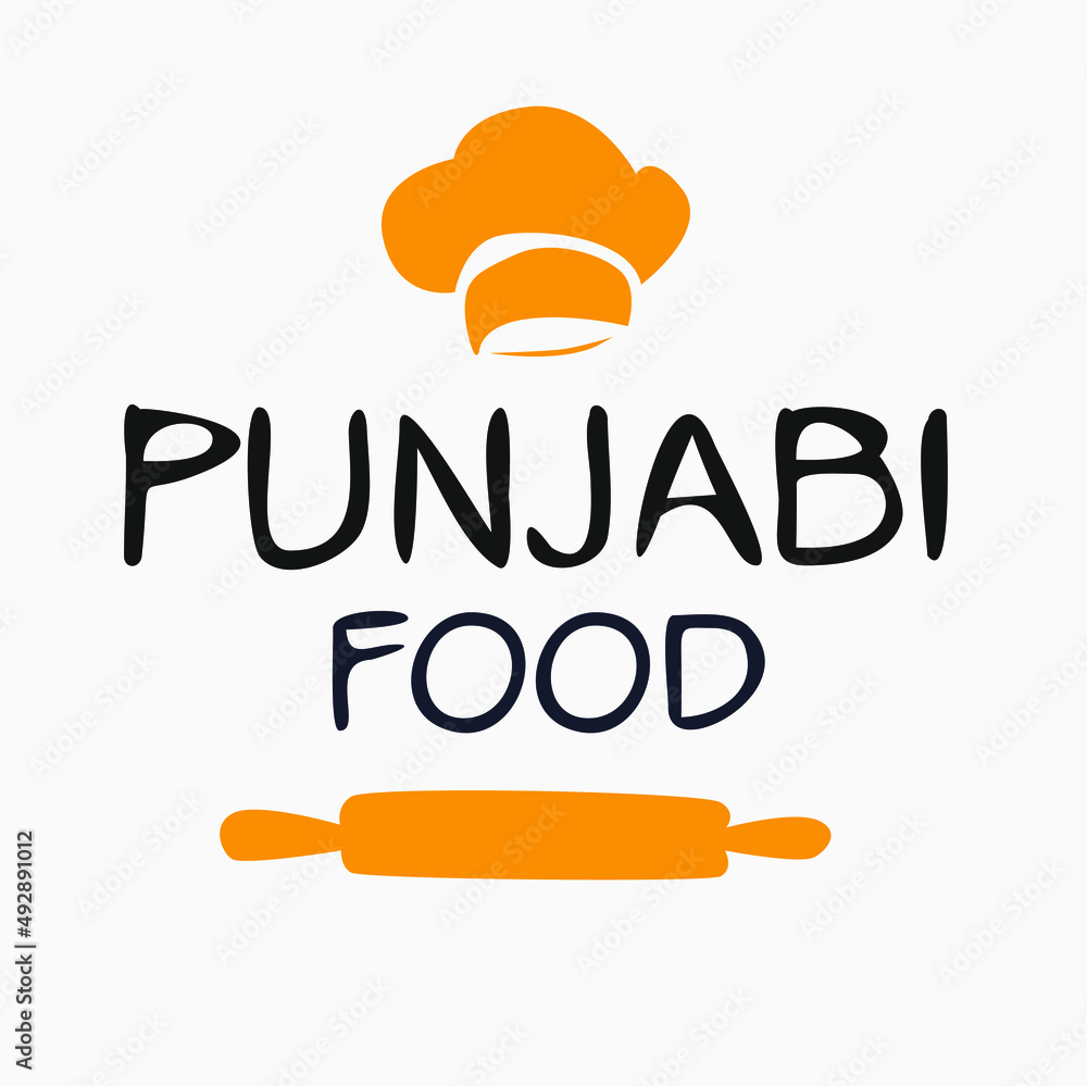 Creative (Punjabi food) logo, sticker, badge, label, vector ...
