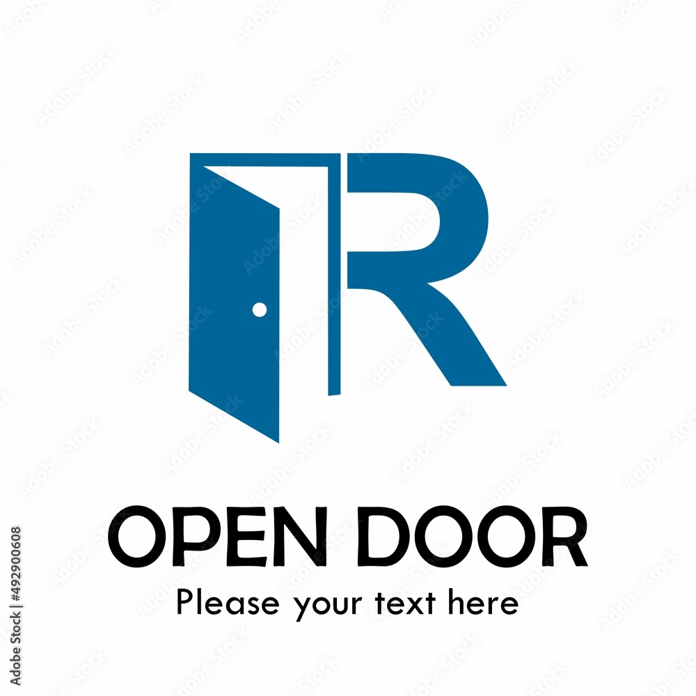 r Letter logo template illustration with door symbol. Suitable for ...