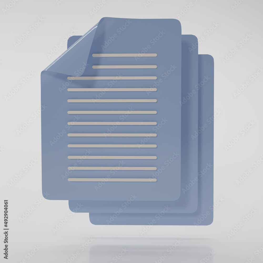 Document icon for graphic and web design. Paper icon, Coppy icon, Blue ...