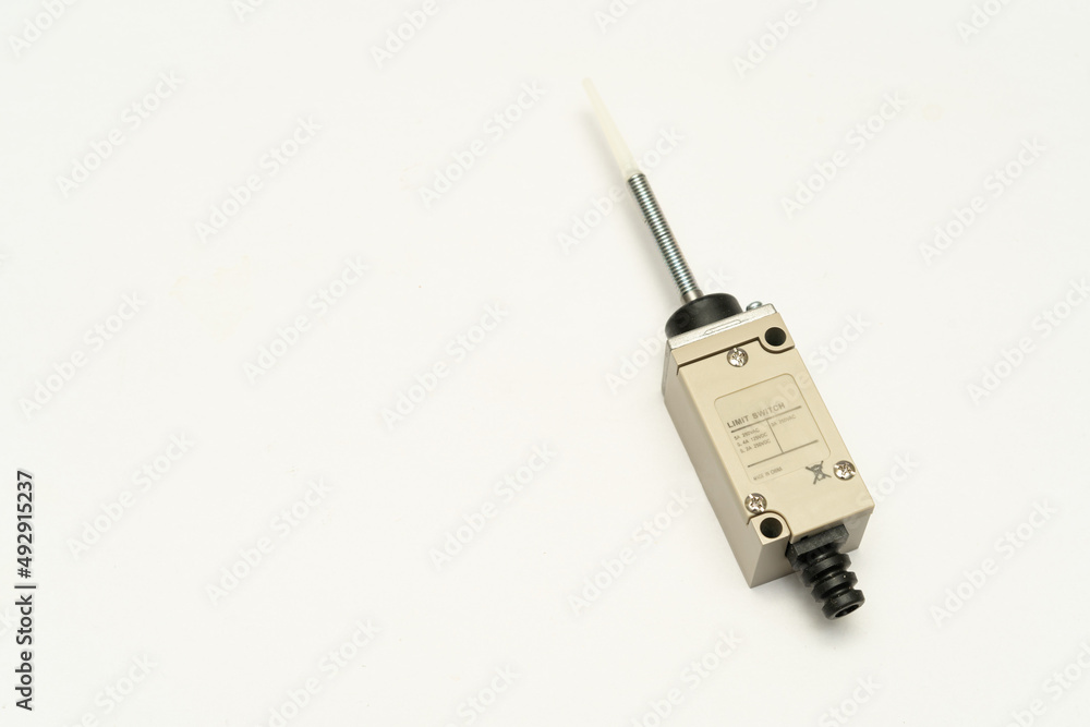 Limit switch sensor of the machine. Tiny limit switch for mechanical ...