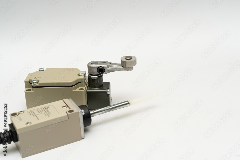 Limit switch sensor of the machine. Tiny limit switch for mechanical ...