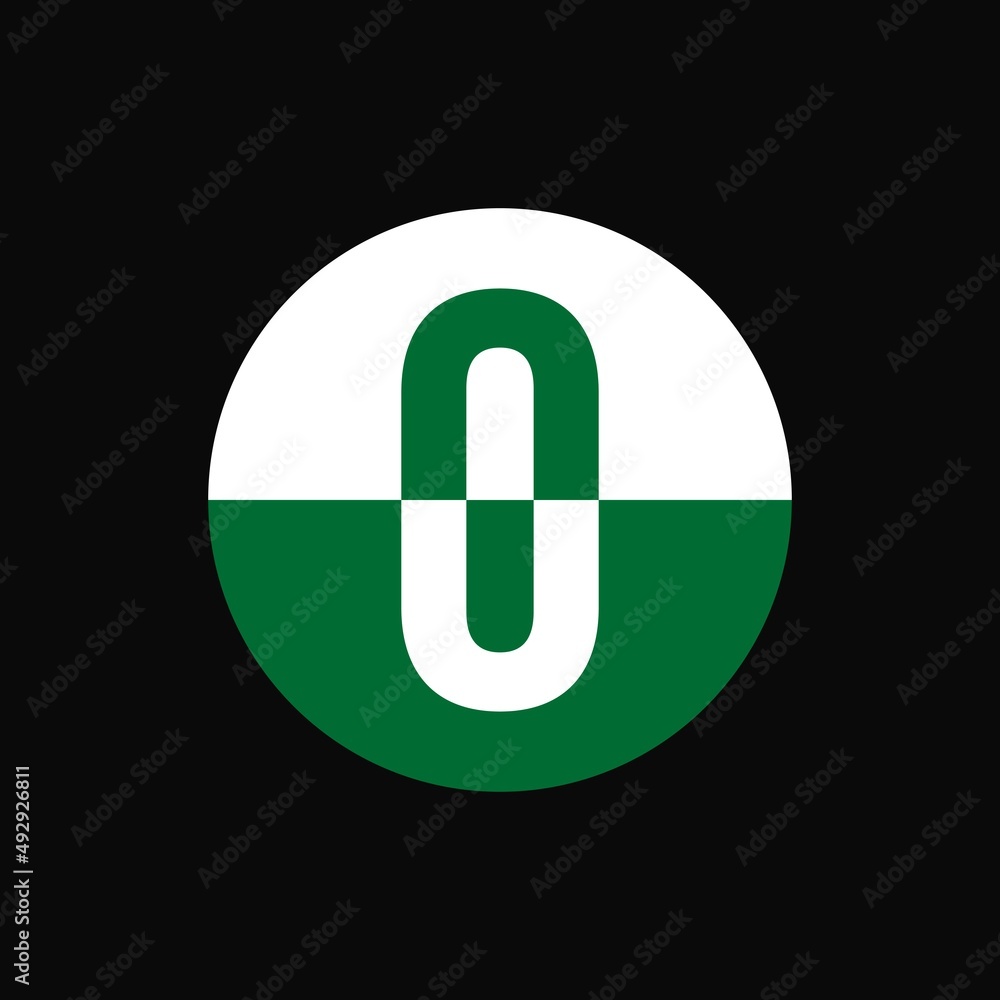 O Lettermark logo vector illustration. O text iconic brand logo design ...