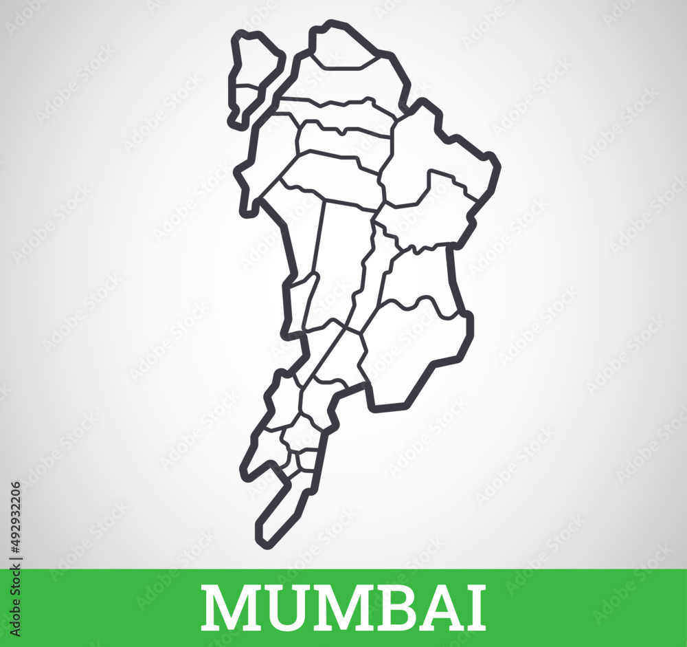 Bombay Map Outline