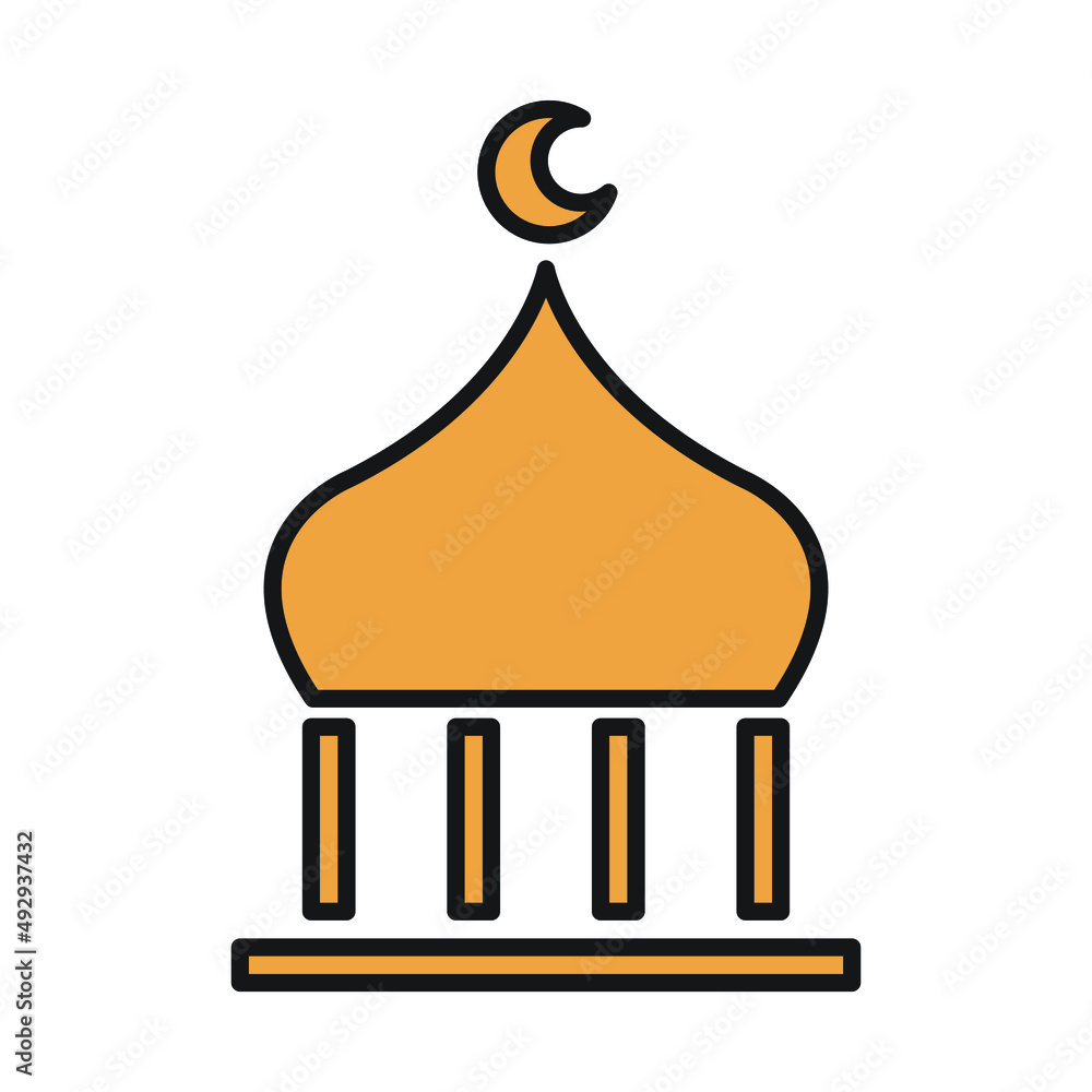 mushola icon for website, presentation symbol editable Stock Vector ...