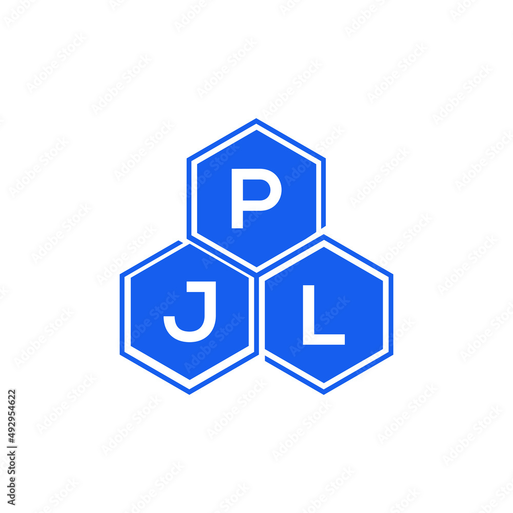 PJL letter logo design on White background. PJL creative initials ...