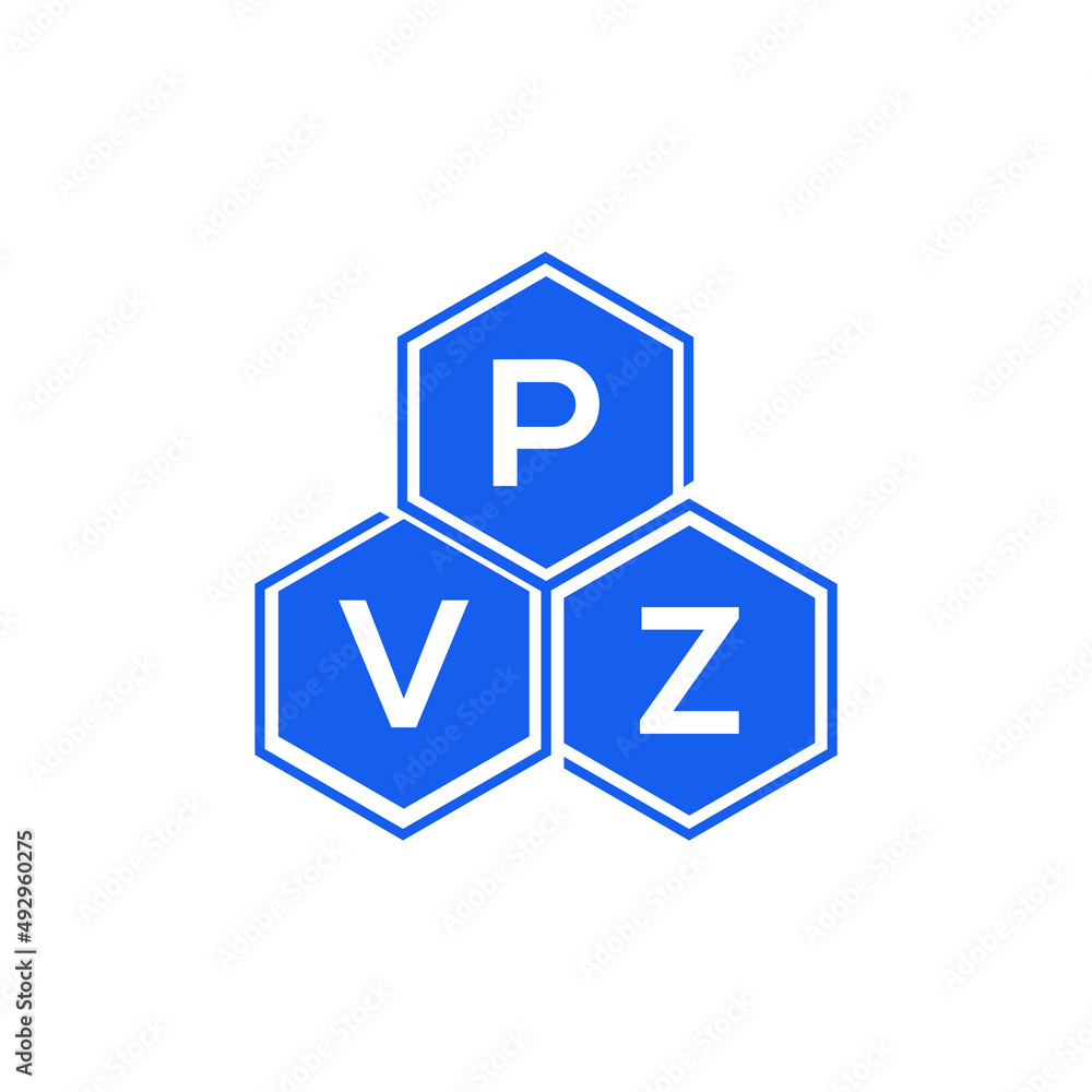 PVZ letter logo design on black background. PVZ creative initials ...
