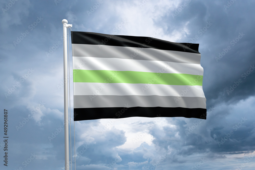 LGBTQIA+ Agender pride flag. Agender and gender neutral flag symbol in ...