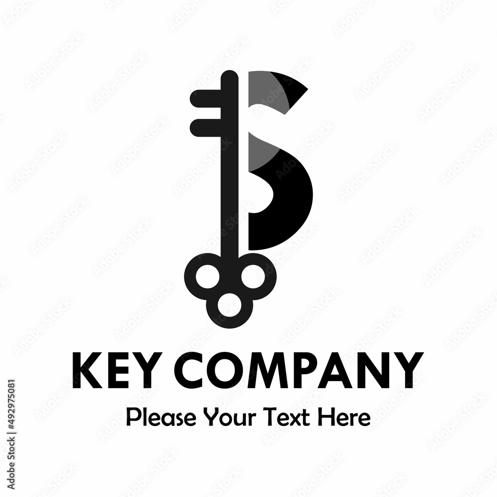 letter s with key logo template illustration. you can change the color ...