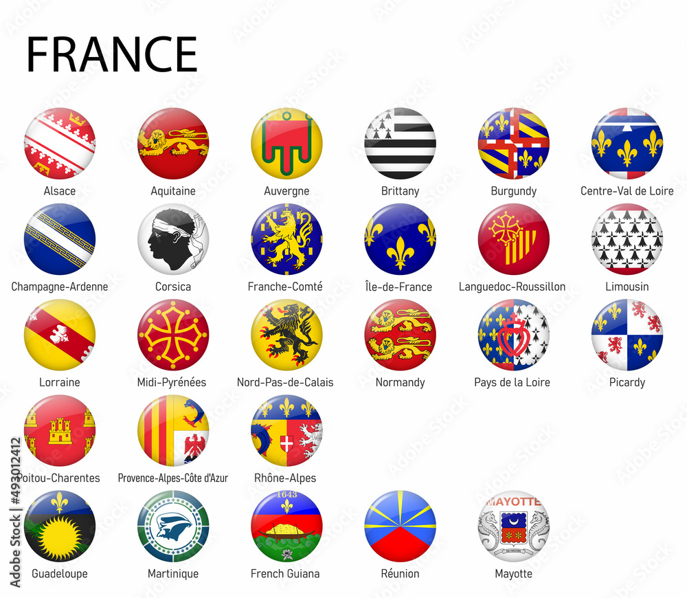 Poster All Flags Of Regions Of France Wall Art UkPosters Poster All Flags Of Regions Of France Wall Art UkPosters
