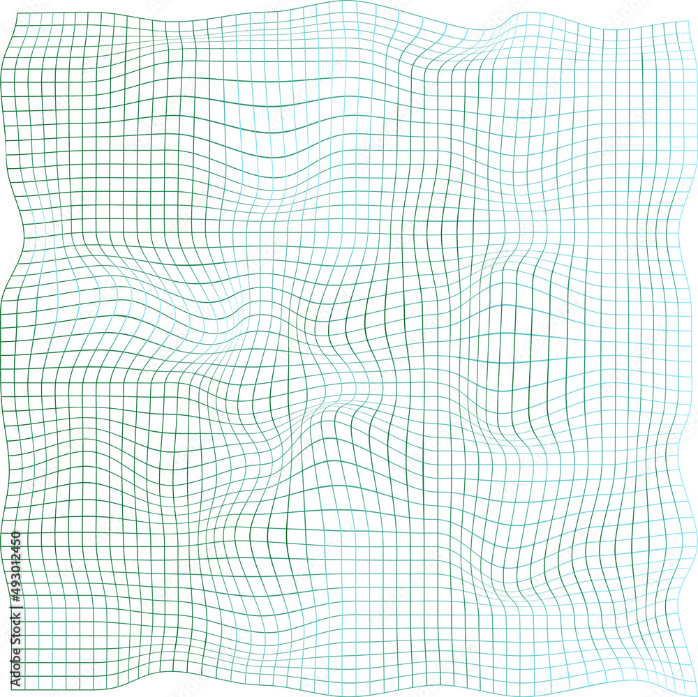 Volumetric curve mesh isolated on white Stock Vector | Adobe Stock