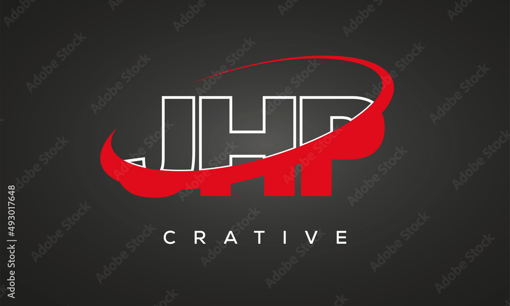 JHP creative letters logo with 360 symbol vector art template design ...