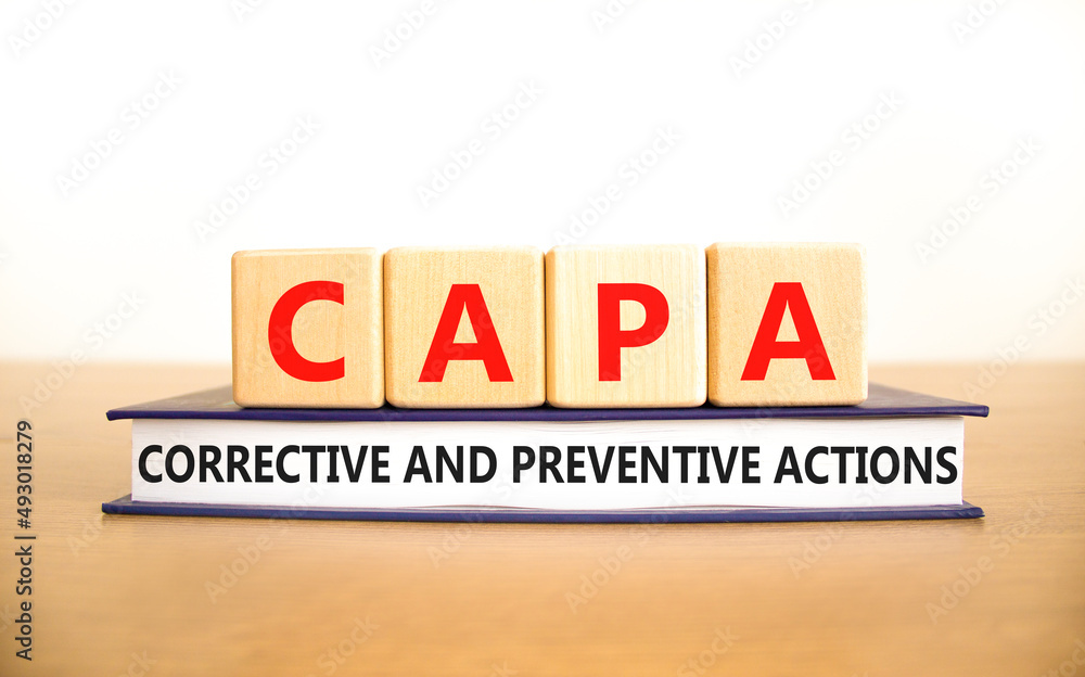 CAPA corrective and preventive actions symbol. Concept words CAPA ...
