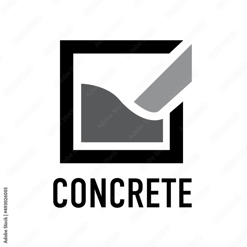 Vector logo for the sale of concrete and cement Stock Vector | Adobe Stock