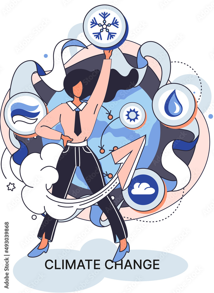 Global warming, climate change metaphor, natural disaster ...