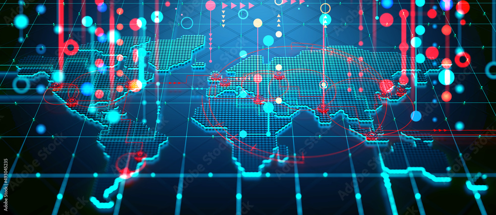 Logistics of global communications. World globalization and digital ...