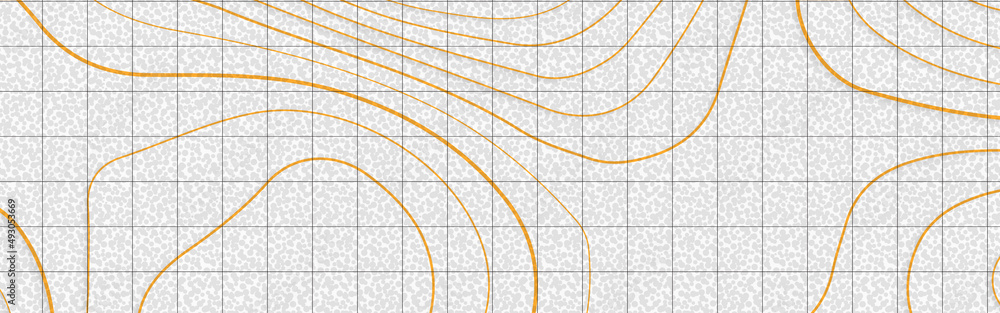 Abstract stylized topographic contour elevation in lines and contours ...