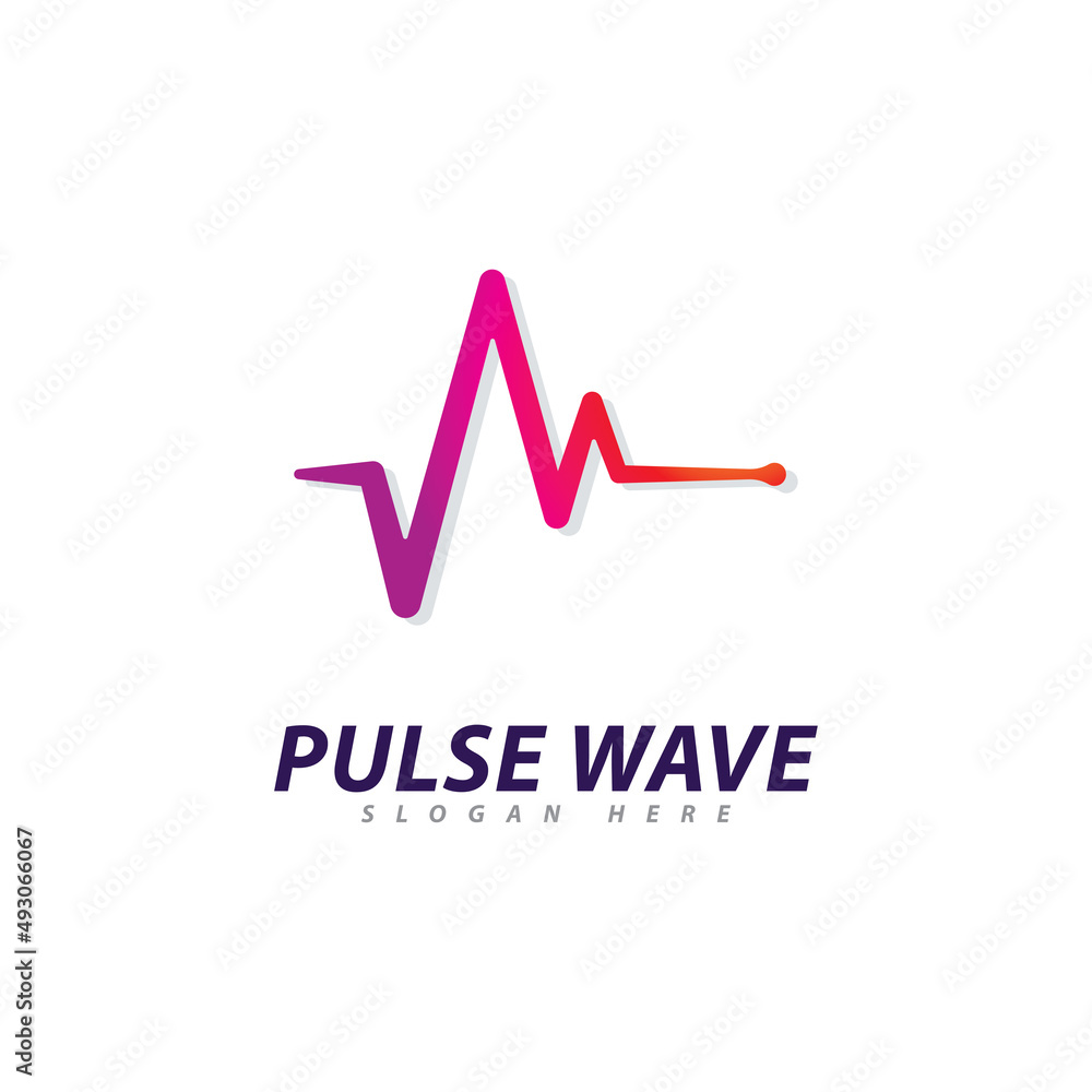 Pulse Wave logo Vector. Creative Sound waves logo concept design ...