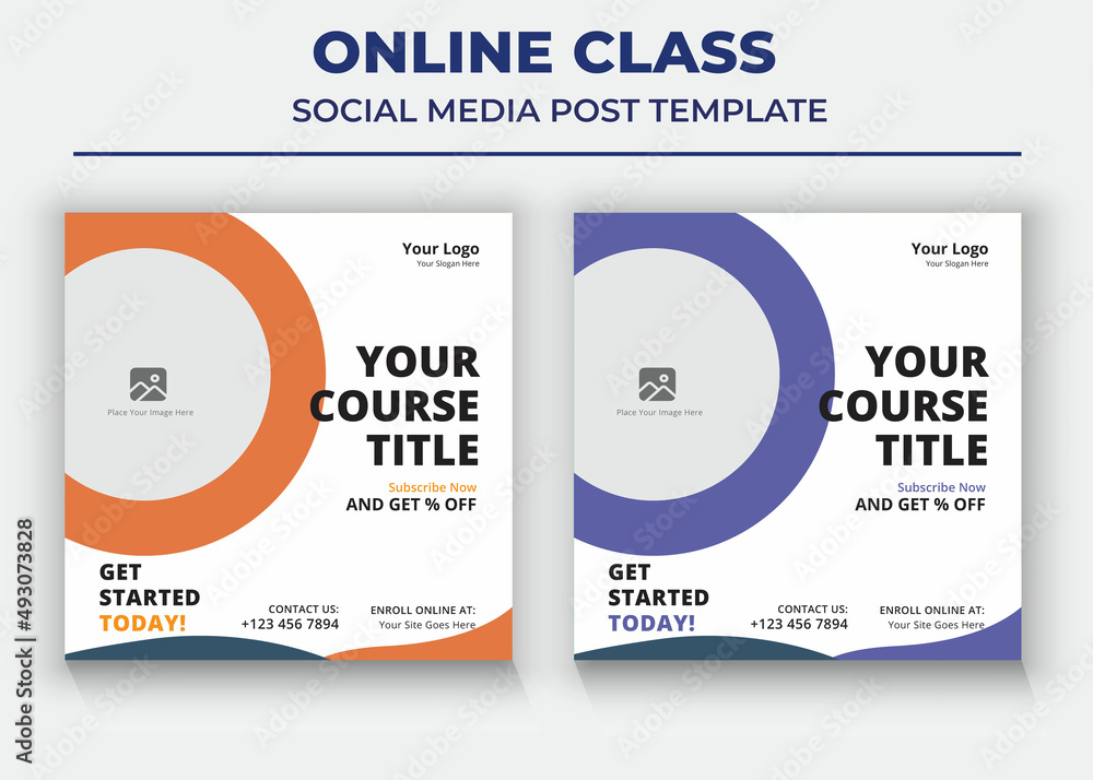 Online Business Class poster, Online Class social media post and flyer ...