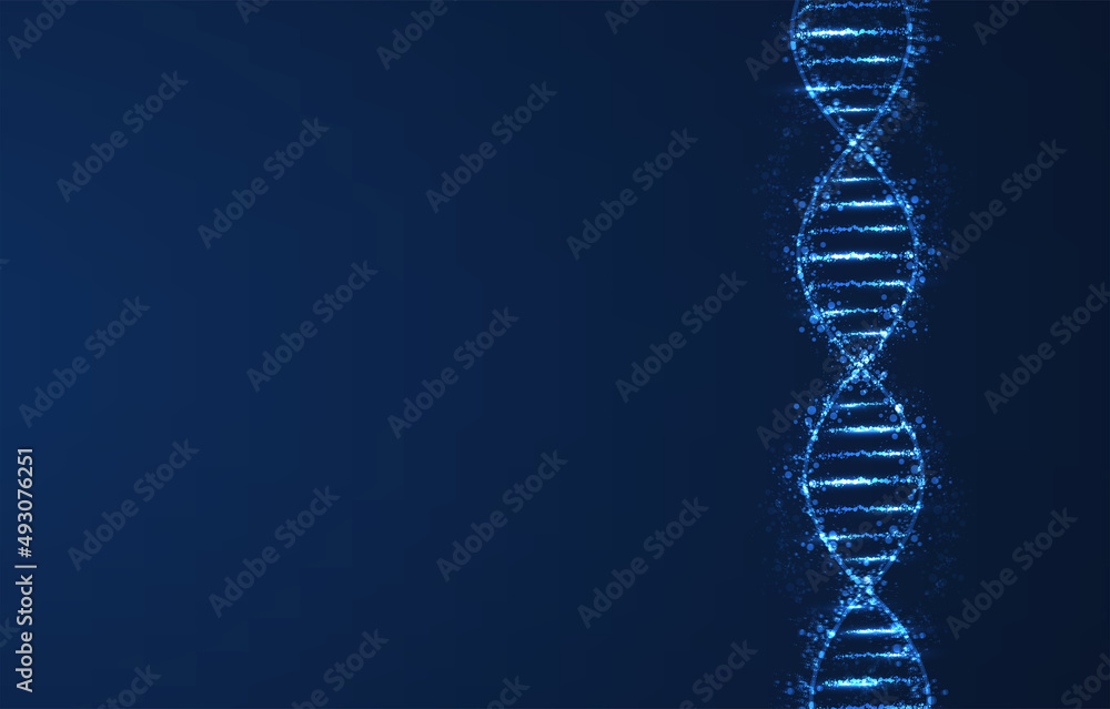 DNA. Medical science, genetic biotechnology, chemistry biology ...