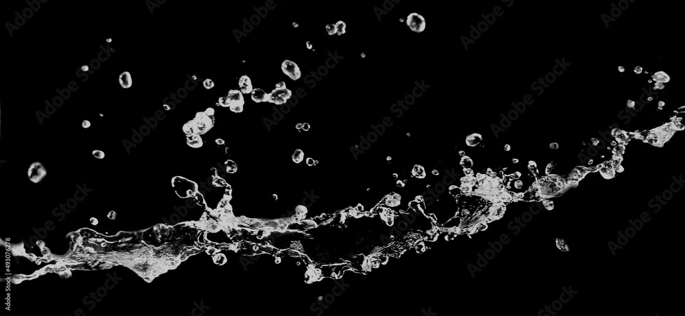 water splash on black background Stock Photo | Adobe Stock