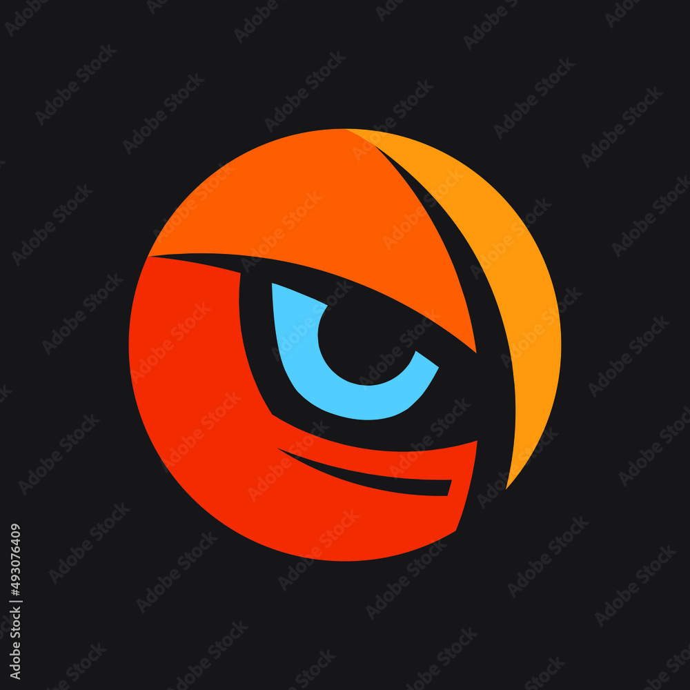 Tiger eye logo design vector. Colorful art with soft background Stock ...