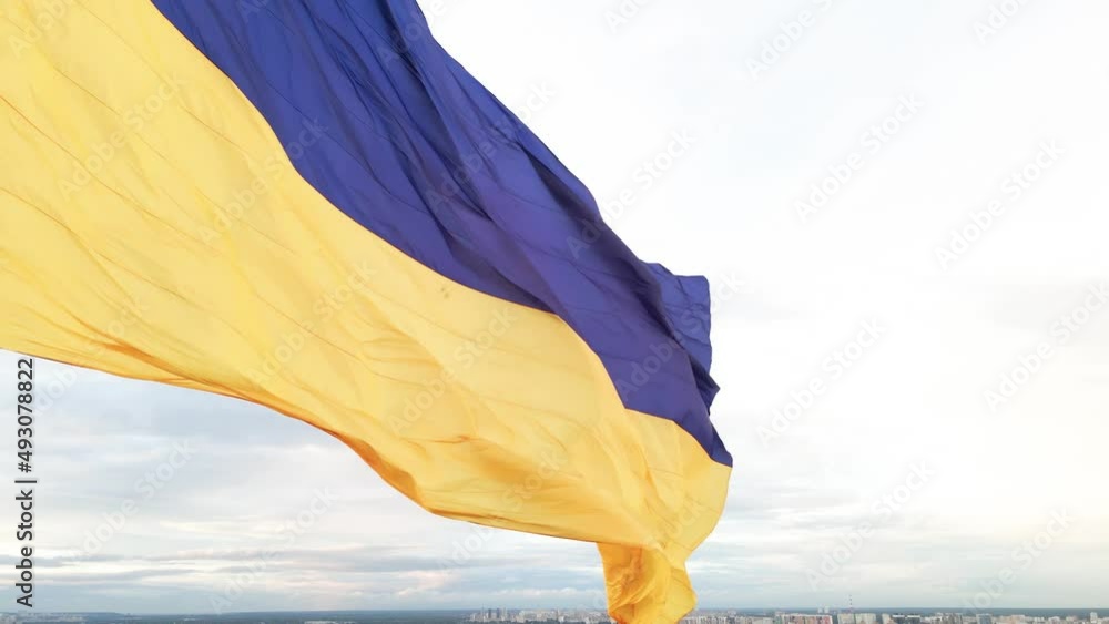 Symbol of Ukraine - National flag in Kyiv Stock Video | Adobe Stock