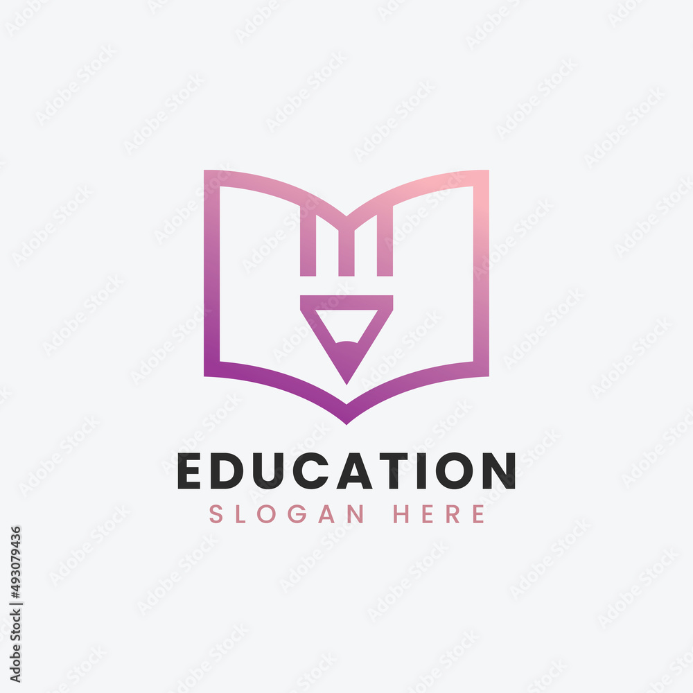 Educational logo design vector, creative educational logo design ...