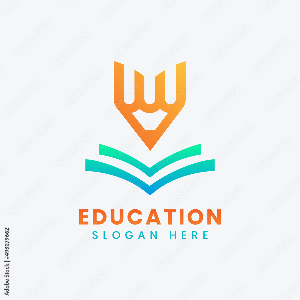 Educational logo design vector, creative educational logo design ...
