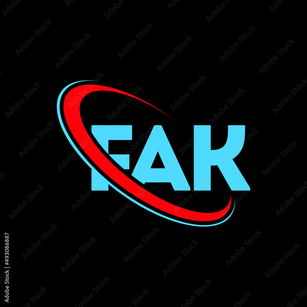 Vettoriale Stock FAK logo. FAK letter. FAK letter logo design ...
