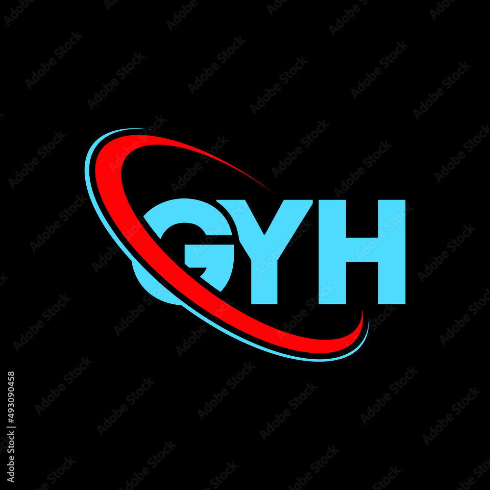 GYH logo. GYH letter. GYH letter logo design. Initials GYH logo linked ...