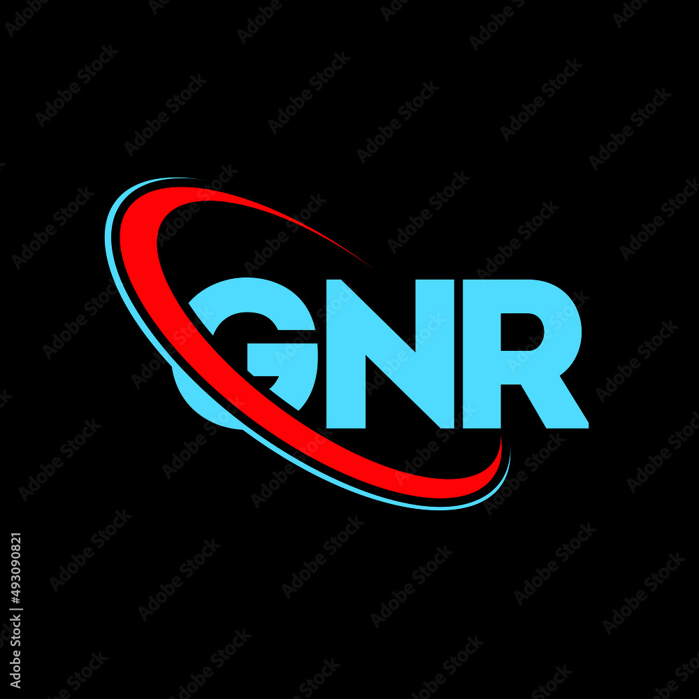 Vektorová grafika „GNR logo. GNR letter. GNR letter logo design ...