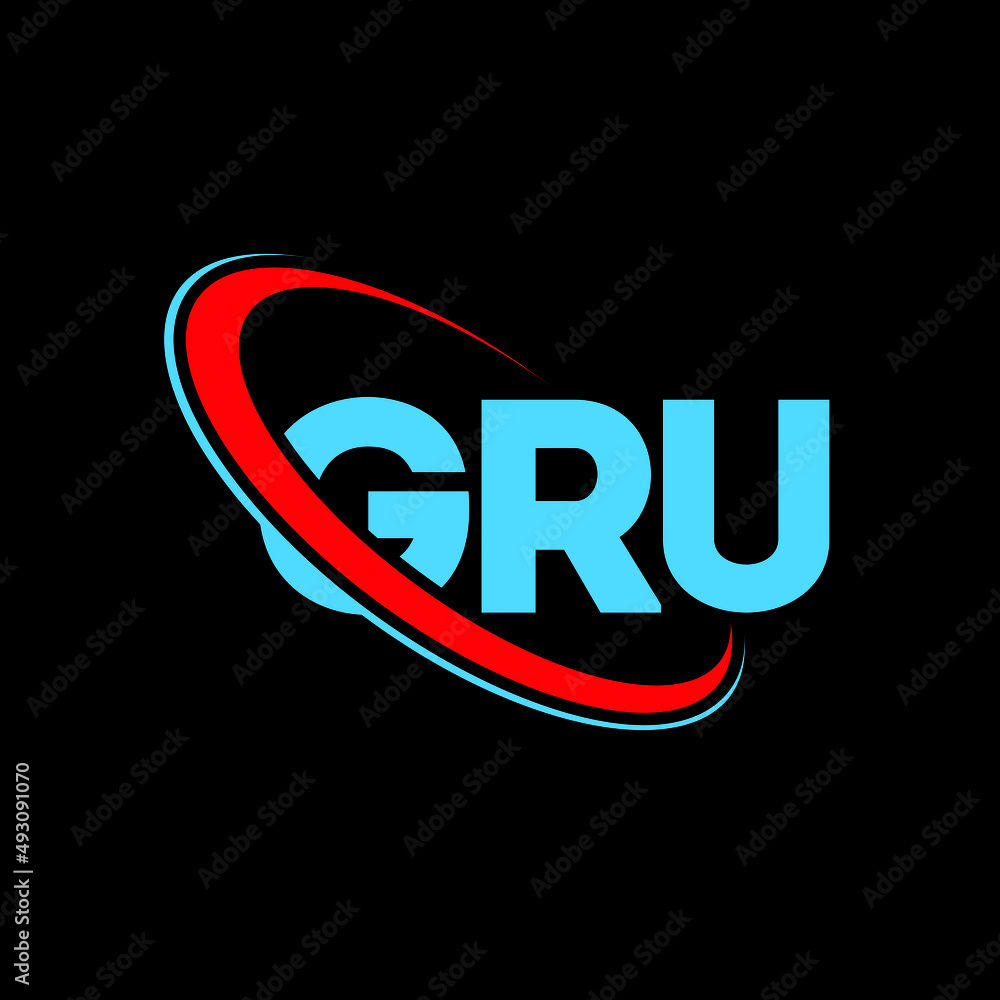 GRU logo. GRU letter. GRU letter logo design. Initials GRU logo linked ...