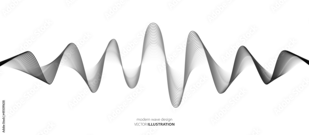 Vetor de Abstract design of a halftone sine wave. Texture of smooth ...